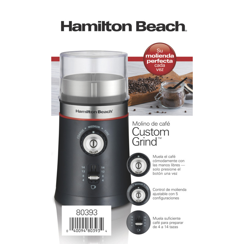 Molino De Cafe Custom Grind Hamilton Beach 80393 - Hamilton Beach