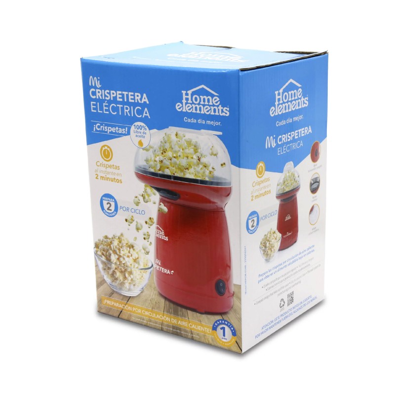 Crispetera Eléctrica Home Elements HEMY-B024 Roja