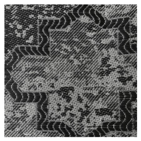 CORTINA HOMETEX VELO ANNIE BLANCO NEGRO