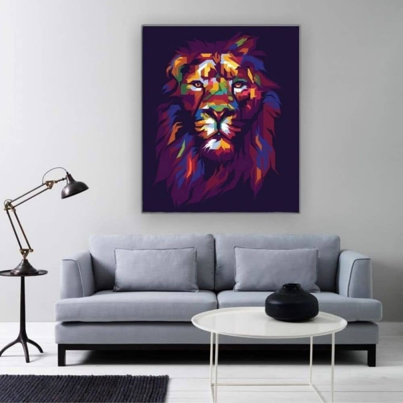 Cuadro leon life colors (1.20X90X5CM)