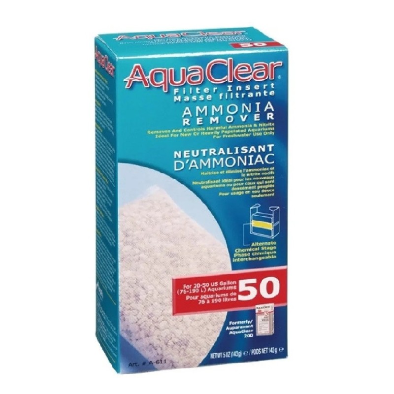 Inserto De Filtro Eliminador De Amoniaco Aquaclear 50 143 G - AQUACLEAR