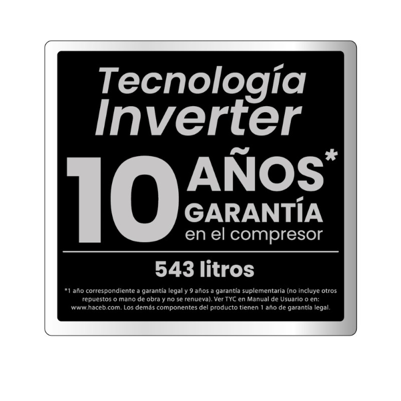 Nevera Haceb Bottom Mount 543 Lts Dispensador Agua Inox Gris