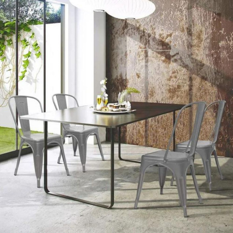 Silla Turca Gris Plata X6